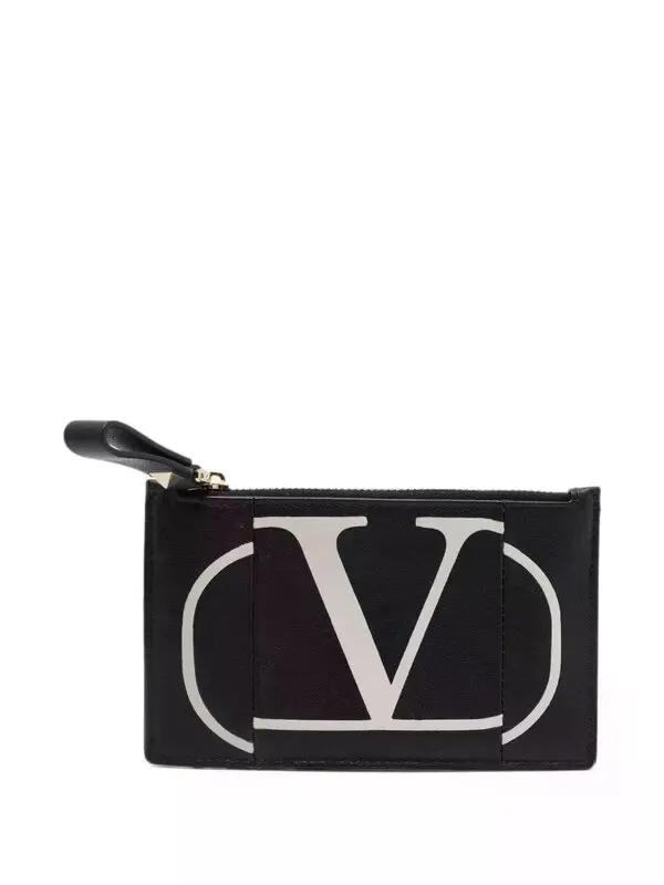 Valentino Garavani Escape Vlogo Zip Card Holder - Black