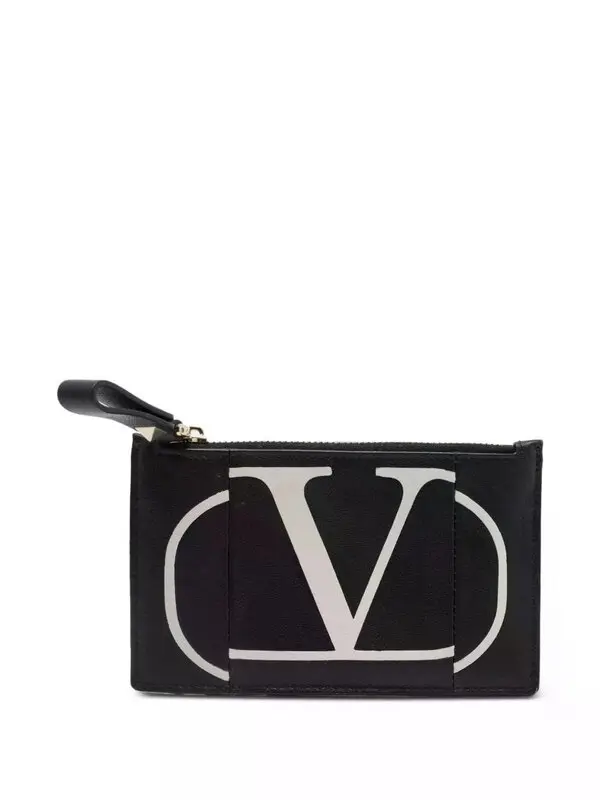 Valentino Garavani Escape Vlogo Zip Card Holder - Black