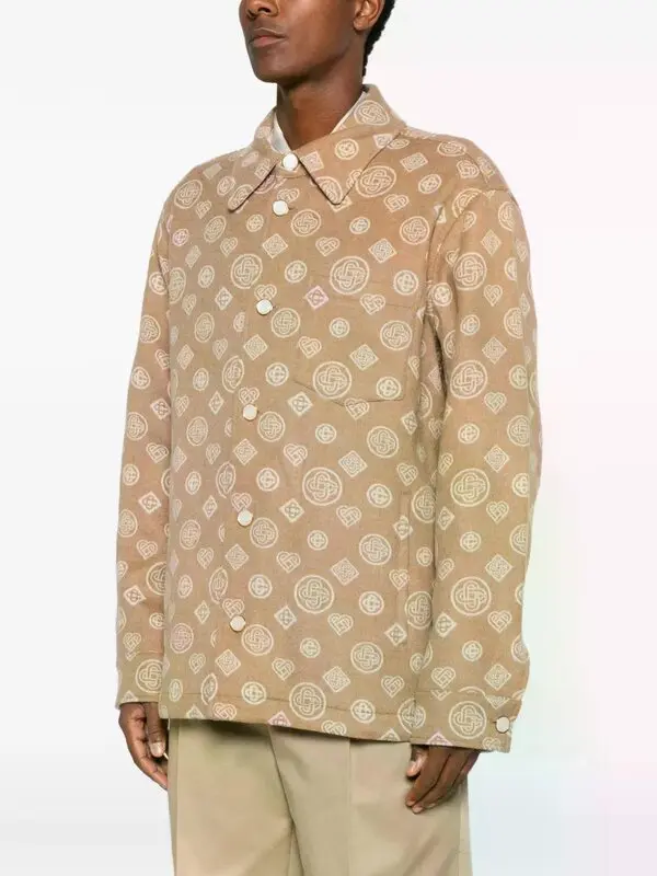 Casablanca Monogram-pattern Button-fastening Overshirt