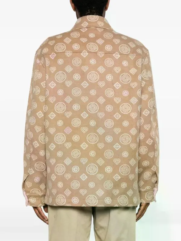 Casablanca Monogram-pattern Button-fastening Overshirt