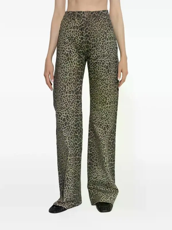 R13 Jane Leopard-print Jeans