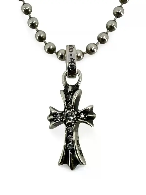 Chrome Hearts Baby Fat Diamond Cross Necklace