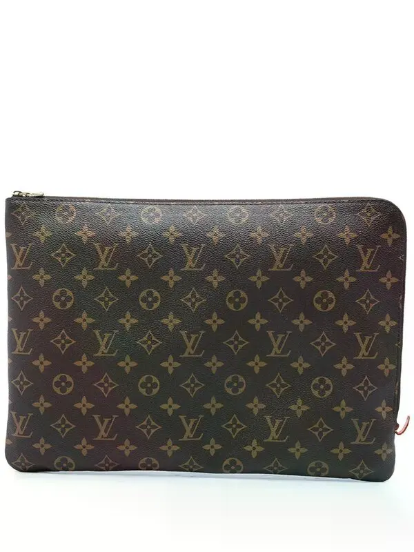 LOUIS VUITTON 2020 Monogram Poche Documents Portfolio Business Bag - Brown