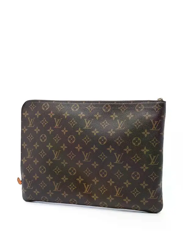 LOUIS VUITTON 2020 Monogram Poche Documents Portfolio Business Bag - Brown