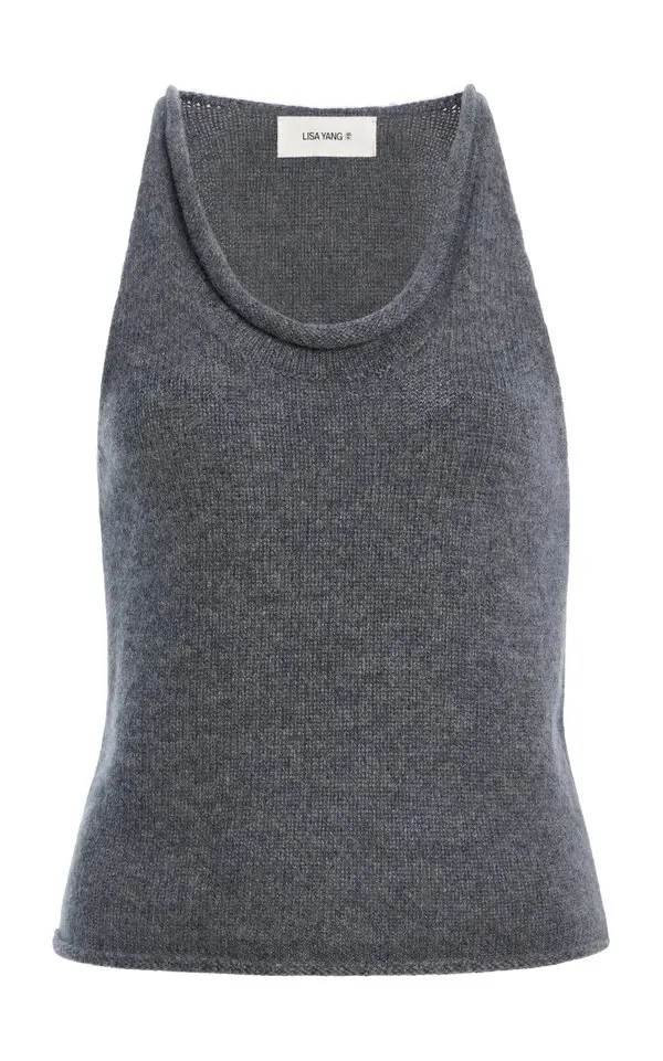 LISA YANG Hayda Cashmere Top - Grey