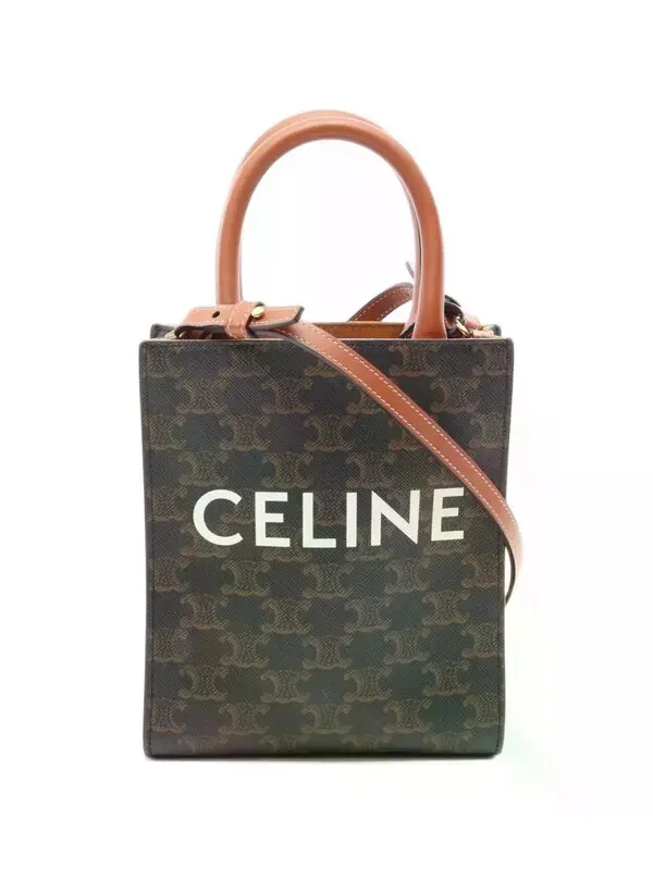 Celine 2000s Mini Cabas Triomphe Vertical Tote Bag