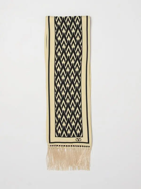Valentino Garavani Silk Twill Scarf With Monogram Print