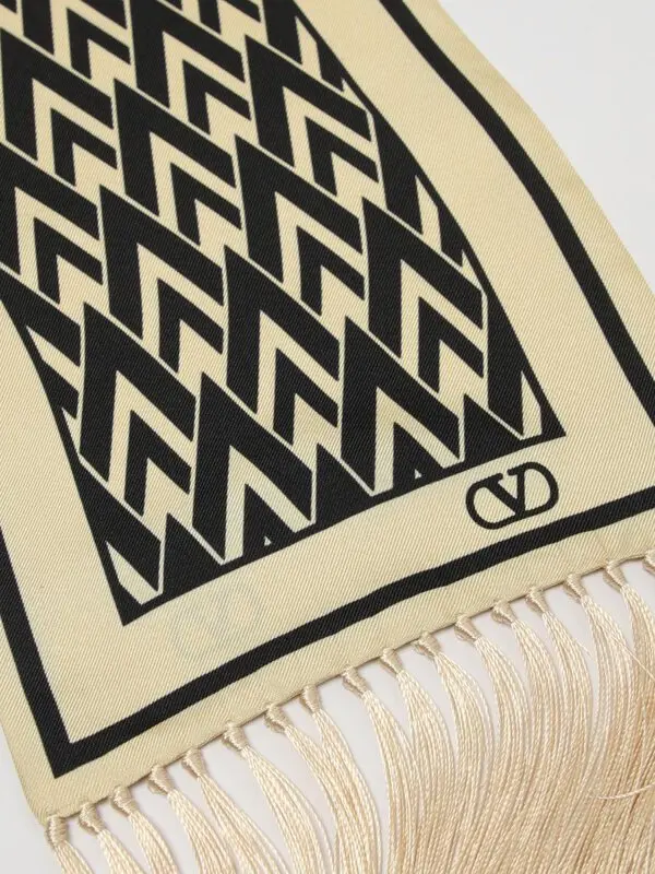 Valentino Garavani Silk Twill Scarf With Monogram Print