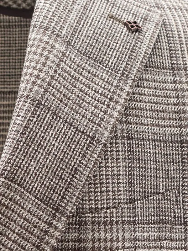 Tagliatore Single-breasted Wool And Silk Blazer With Prince Of Wales Check