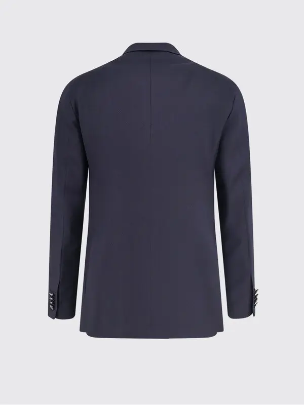 Tagliatore Double-breasted Pure Virgin Wool Blazer With Peak Lapels