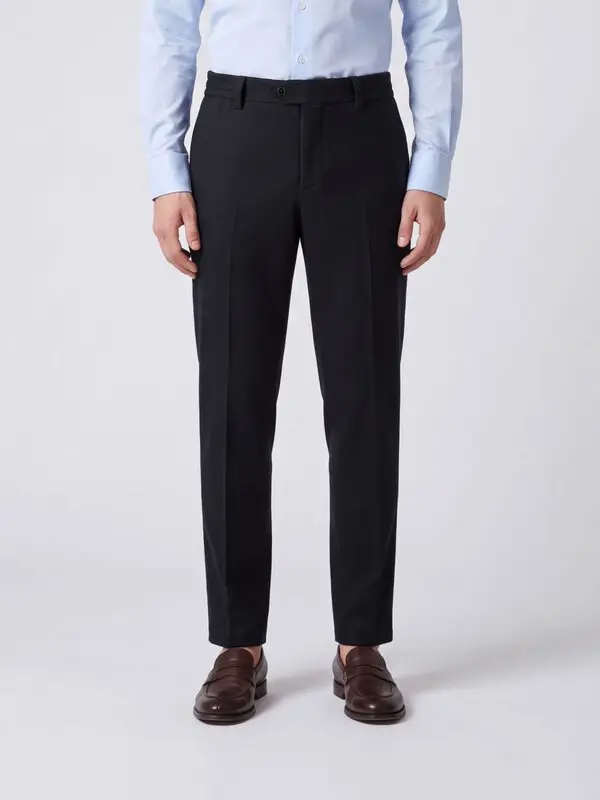 PT TORINO Straight Fit Pleated Wool And Cashmere Tailored Trousers