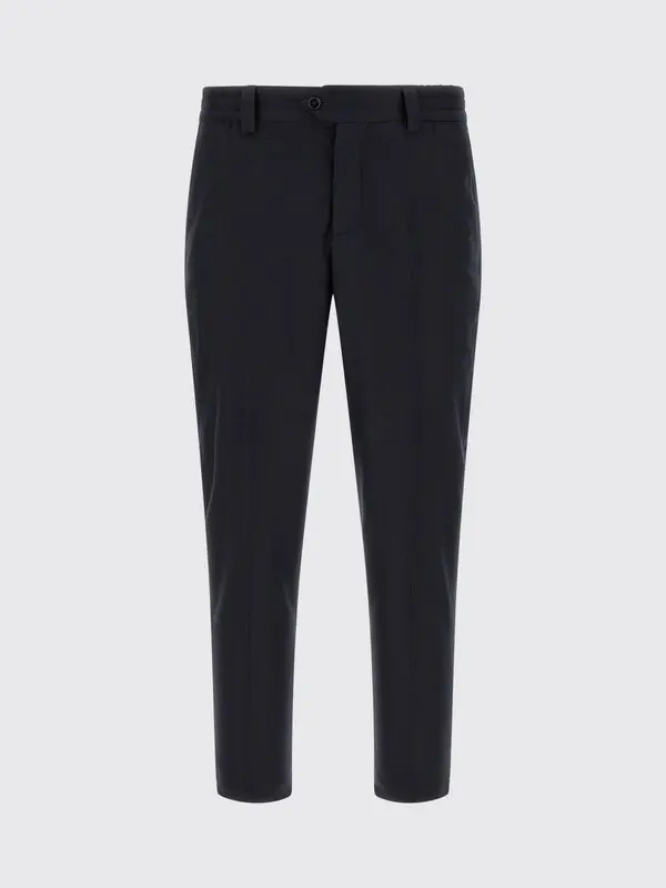 PT TORINO Straight Fit Pleated Wool And Cashmere Tailored Trousers