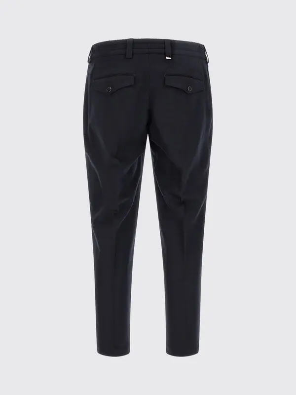 PT TORINO Straight Fit Pleated Wool And Cashmere Tailored Trousers