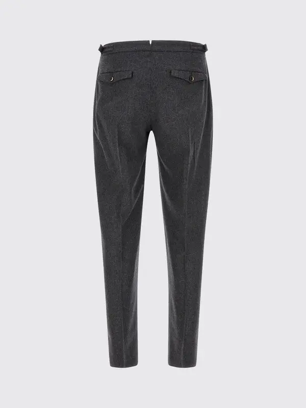 PT TORINO Straight Fit Wool And Cashmere Sartorial Trousers - Grey