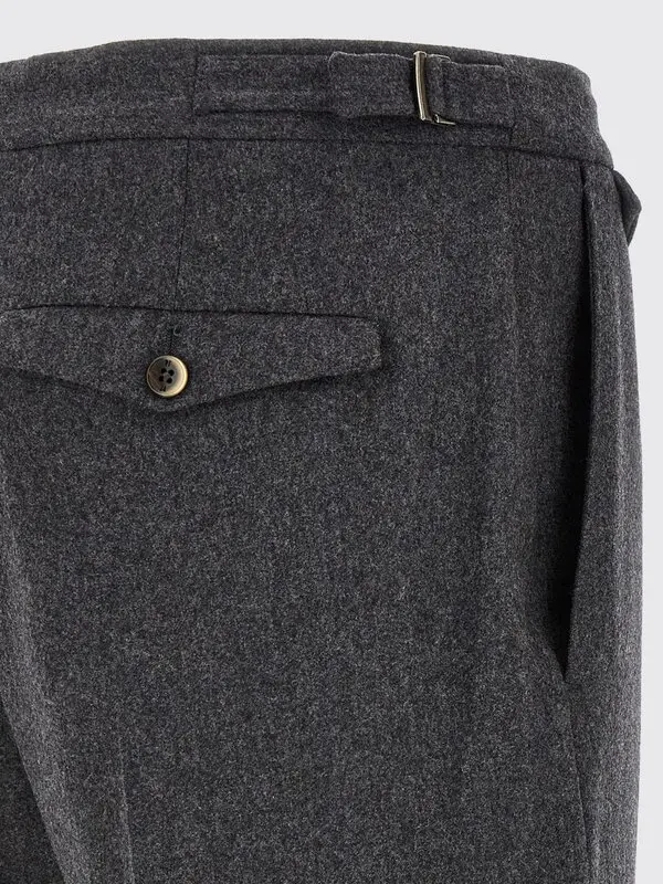 PT TORINO Straight Fit Wool And Cashmere Sartorial Trousers - Grey