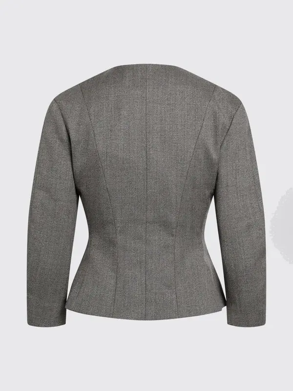 Jacquemus Cropped Slim Fit Blazer With A Round Neck And Concealed Fastening