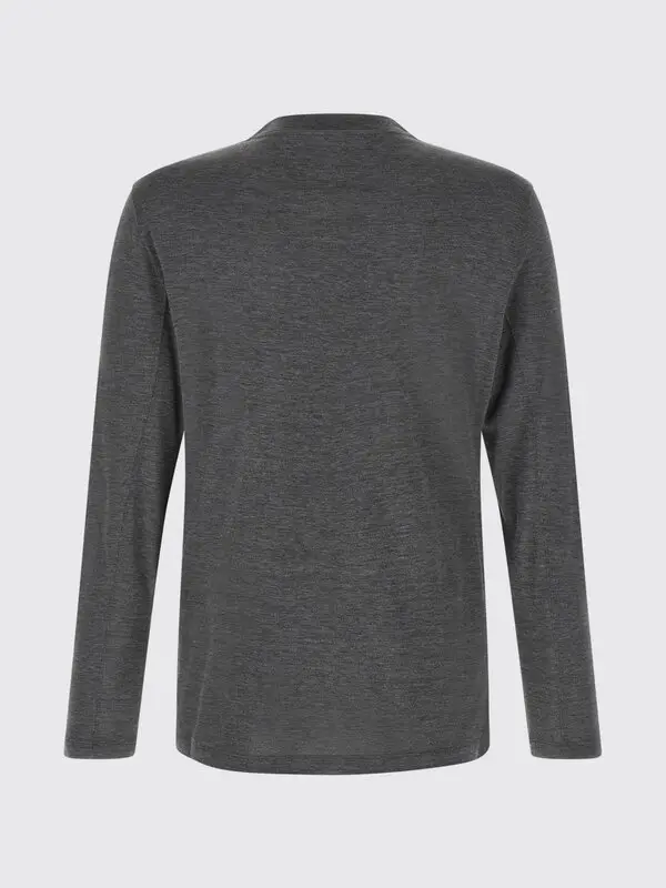 Brunello Cucinelli Crewneck Long-sleeved T-shirt In A Silk And Cotton Blend