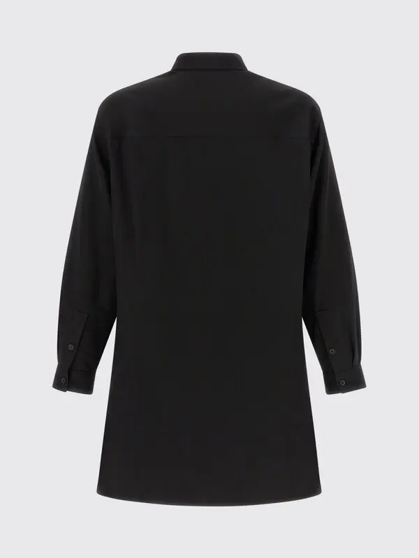 Yohji Yamamoto Long-sleeved Shirt In Pure Wool With Toggle Closure