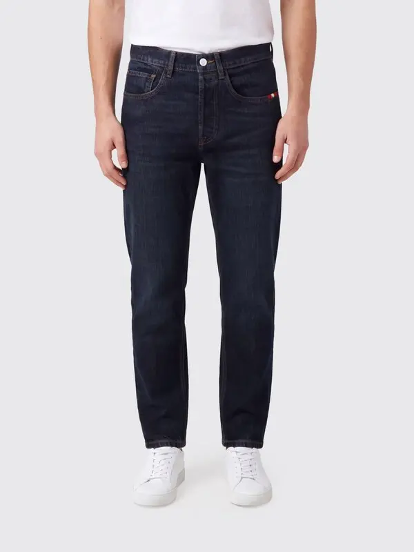 AMISH SUPPLIES Miles Mid-rise Slim Fit Jeans In Cotton Denim - Blue