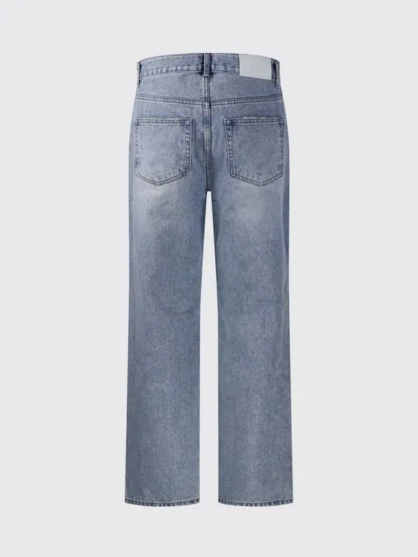 DUNST Straight-fit Mid-rise 5-pocket Cotton Denim Jeans