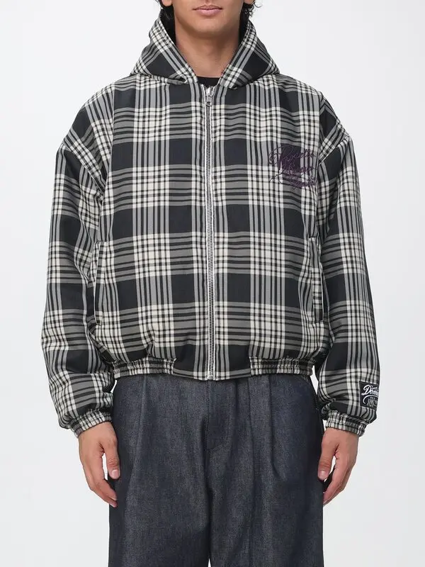PDF Reversible Hooded Bomber Jacket In Check Faux Fur