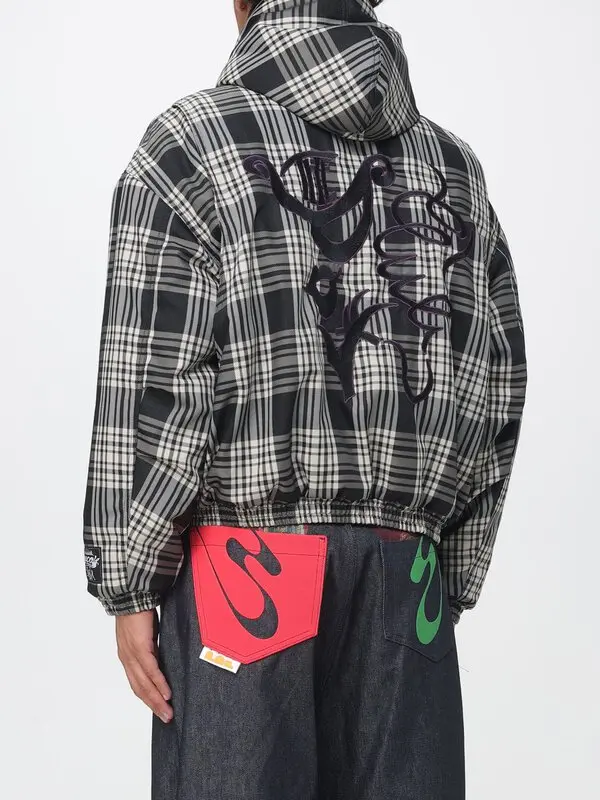 PDF Reversible Hooded Bomber Jacket In Check Faux Fur
