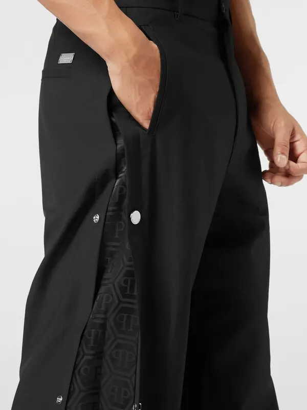 Philipp Plein Straight-fit Stretch-cotton Tailored Trousers