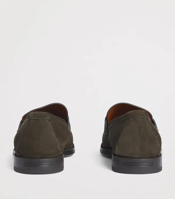 Zegna Suede Penny Loafers