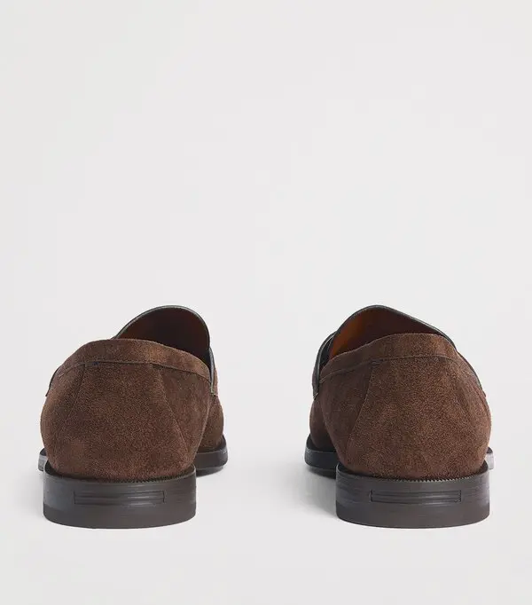 Zegna Suede Penny Loafers