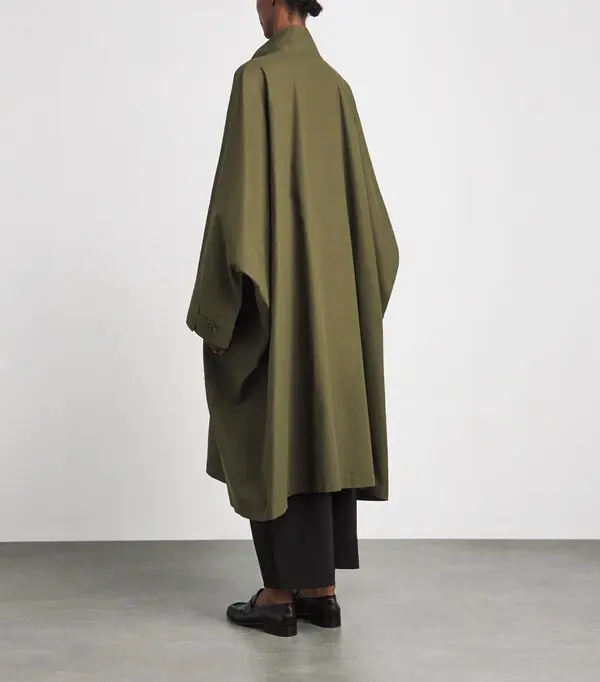 Eskandar Cotton-blend Drop-shoulder Raincoat