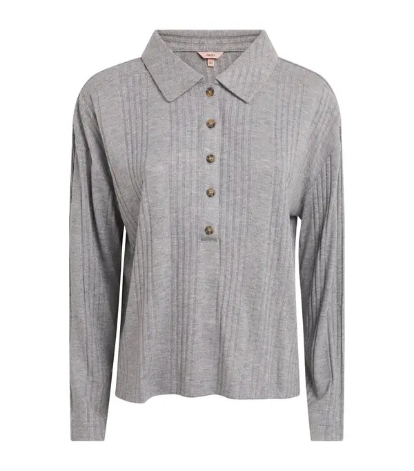Eberjey Ribbed Pyjama Top - Grey