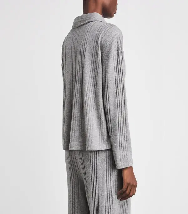 Eberjey Ribbed Pyjama Top - Grey