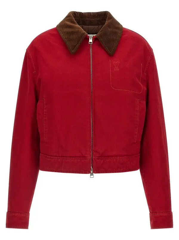 AMI Paris De Coeur' Jacket - Red
