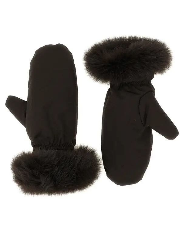 YVES SALOMON Flannel Down Jacket With Mittens