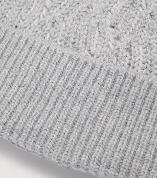 Pal Zileri Wool Cable-knit Beanie