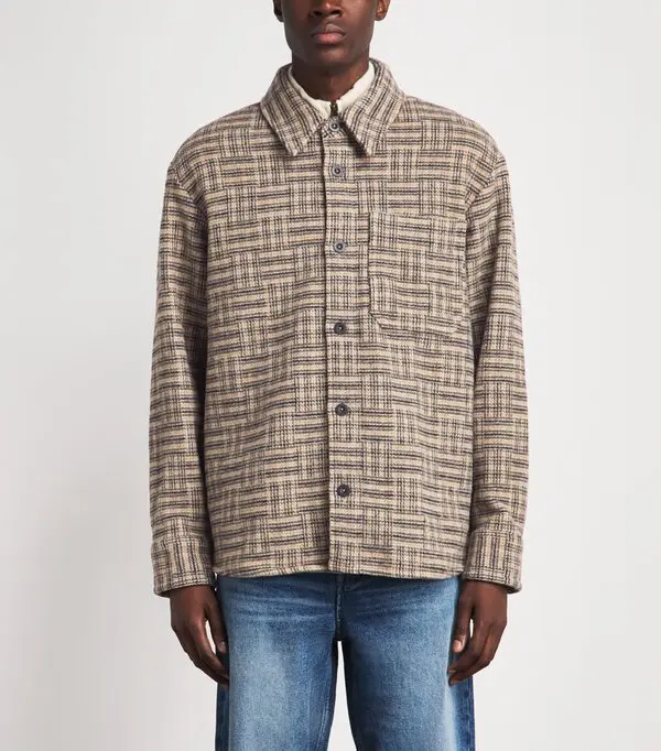 A.p.c. Wool Check Overshirt