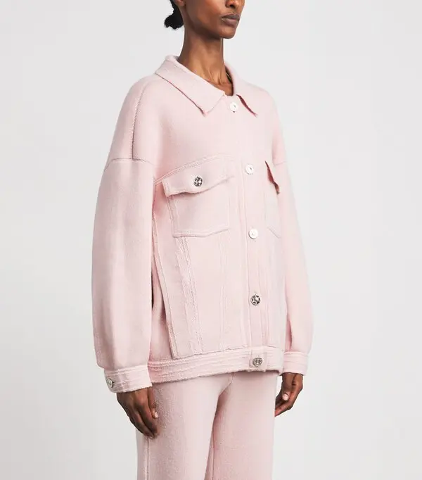 BARRIE Cashmere-cotton Oversized Jacket