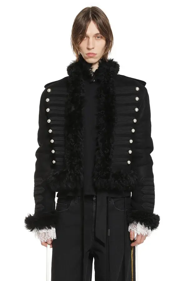 ANN DEMEULEMEESTER Maldus Cropped Marsina Jacket
