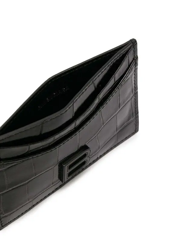 Balenciaga Portacarte Hourglass Da Donna In Nero