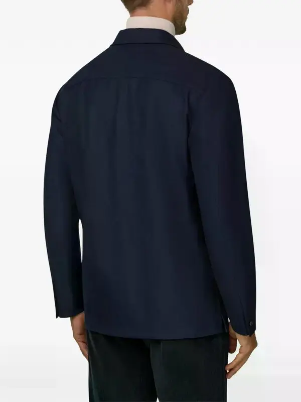 Boggi Milano Shacket In Diagonal Wool