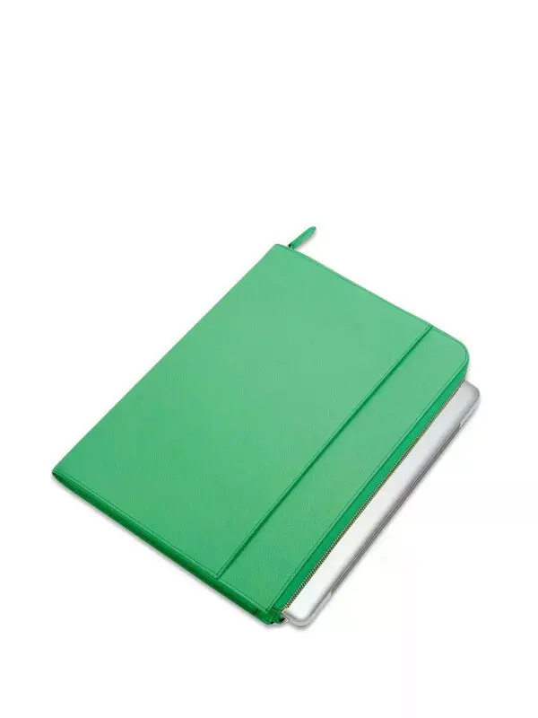 Smythson Small Panama-leather Laptop Case