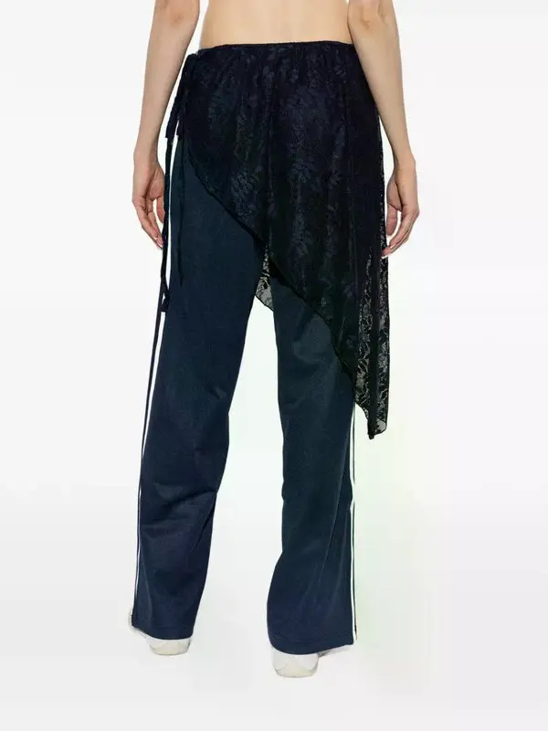 Adidas 2in1 Firebird Loose Track Pants With Lace Mini Skirt