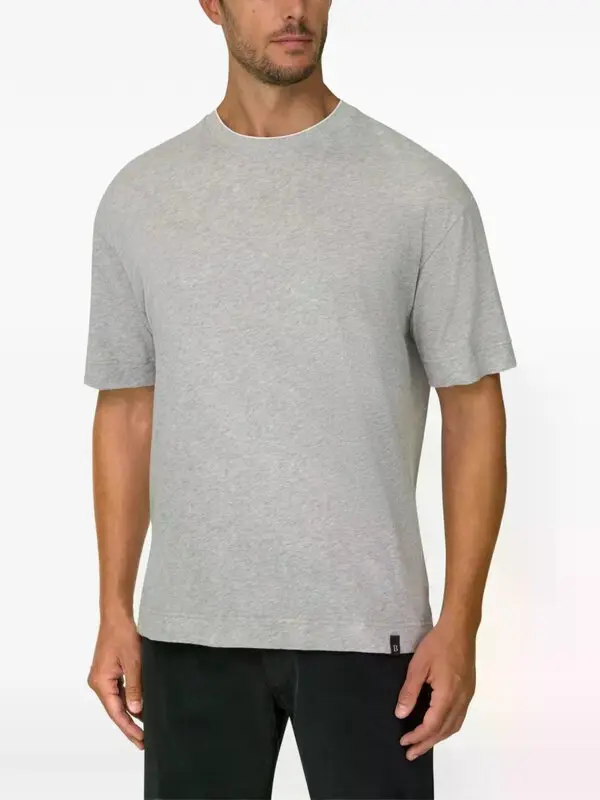 Boggi Milano T-shirt In Cotton Jersey Mélange