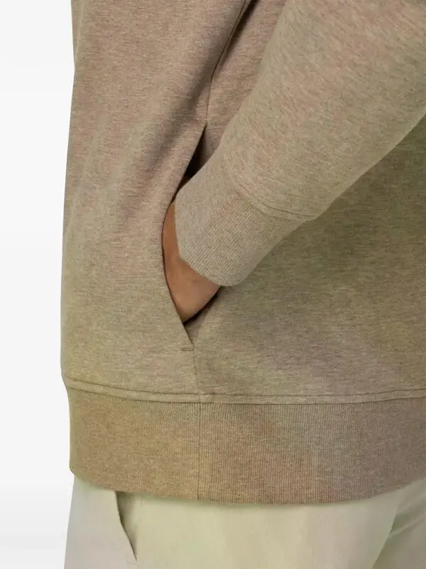 Boggi Milano Quarter-zip Sweatshirt In Cotton Blend Scuba Mélange