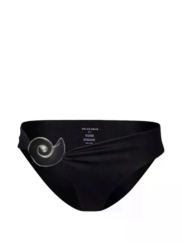 SALT & WAVE Aphrodite Shell-embellished Bikini Bottoms