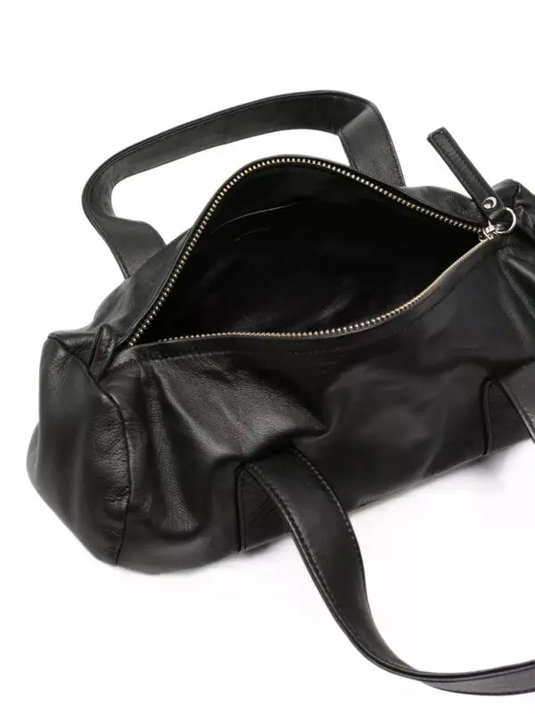 Gimaguas Barrel-shaped Leather Tote Bag