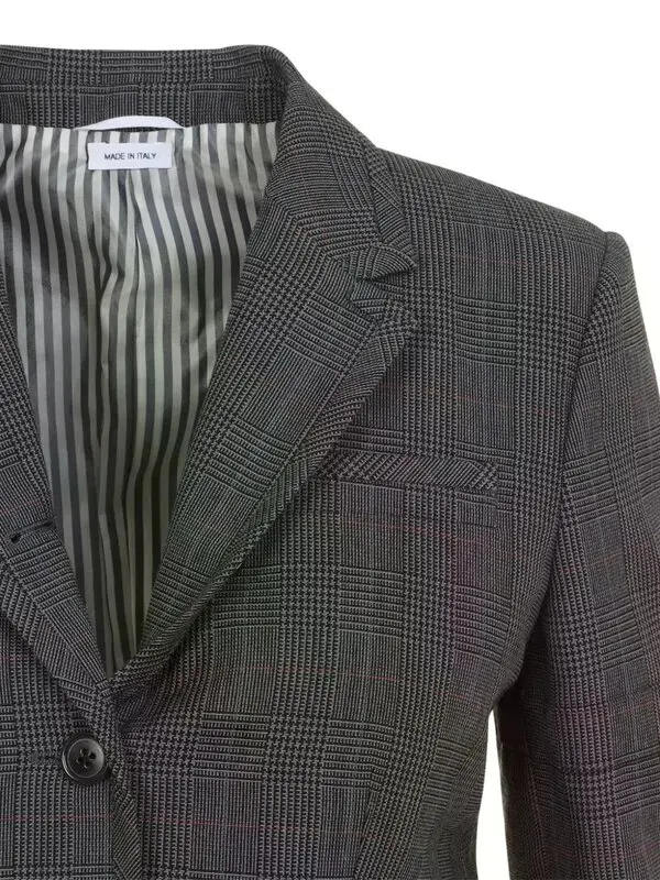 Thom Browne Check-pattern Button-up Blazer