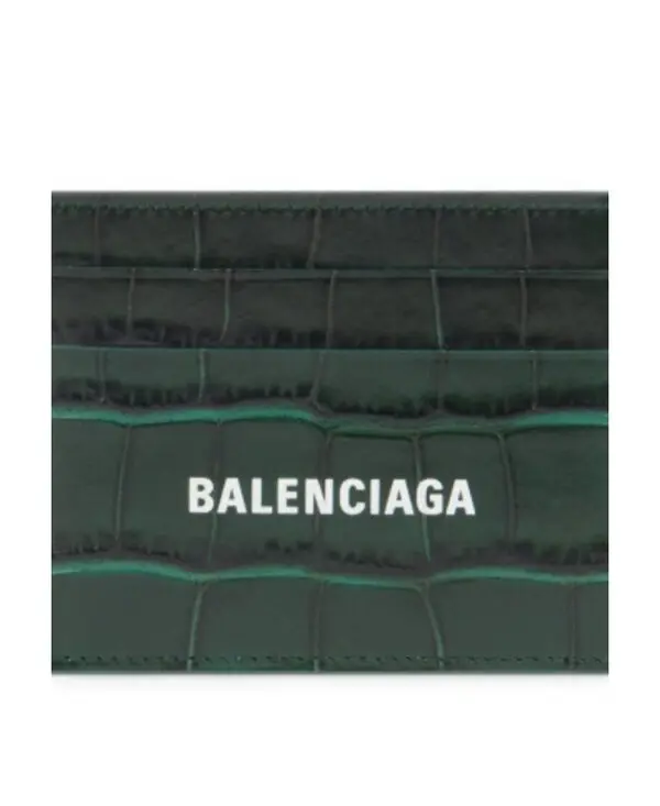 Balenciaga Croc-effect Leather Cardholder