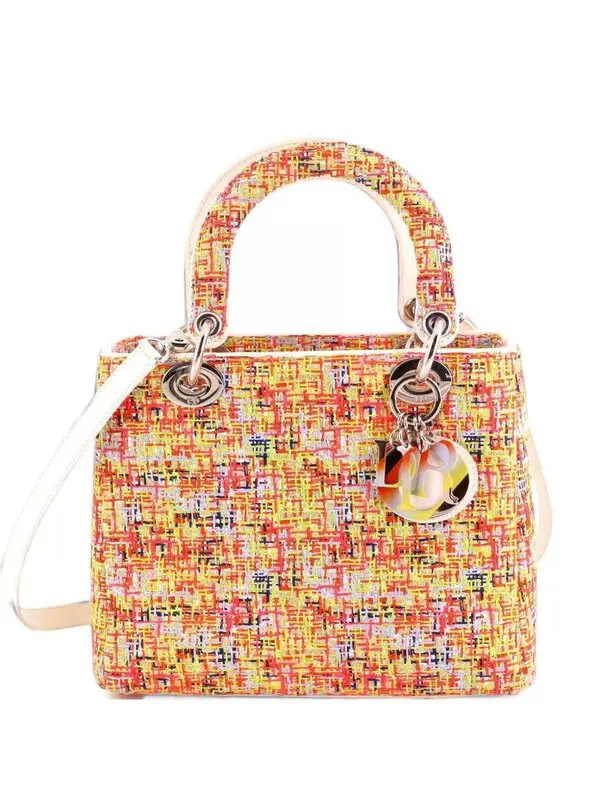 Dior Lady Bag Tweed Medium Satchel
