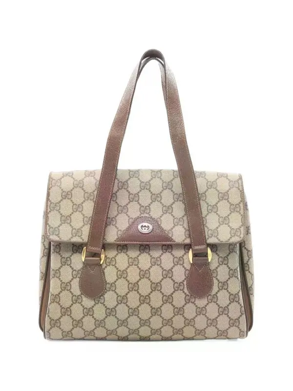 Gucci 2000s Gg Supreme Handbag - Beige Ebony